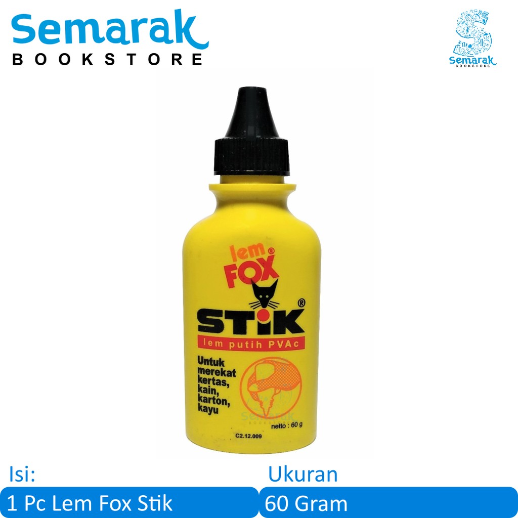 Jual Lem Fox Stik Lem Putih PVAc 60 g | Shopee Indonesia