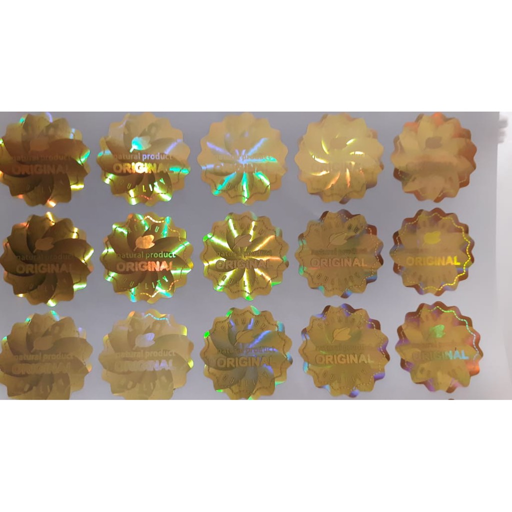 Jual Stiker Hologram Bulat Emas - Natural Product Original | Shopee ...