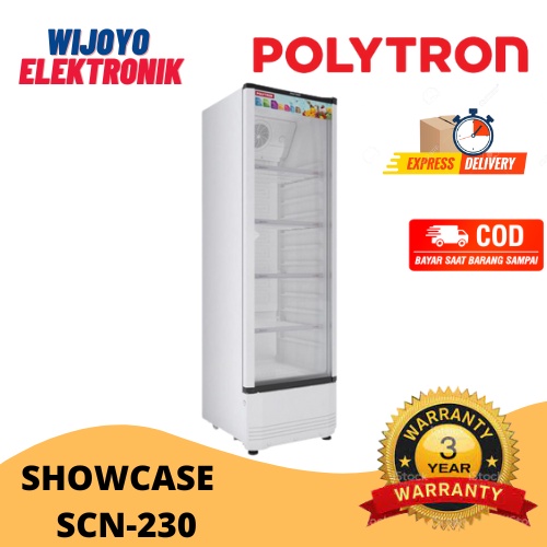 Jual SHOWCASE POLYTRON SCN 230 L 4 RAK DISPLAY COOLER KULKAS LOW WATT ...