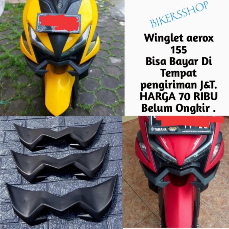 Jual Winglet AEROX hitam doff _( AEROX ,BEAT,MX KING_OLD-NEW,R15 V1 V2 ...