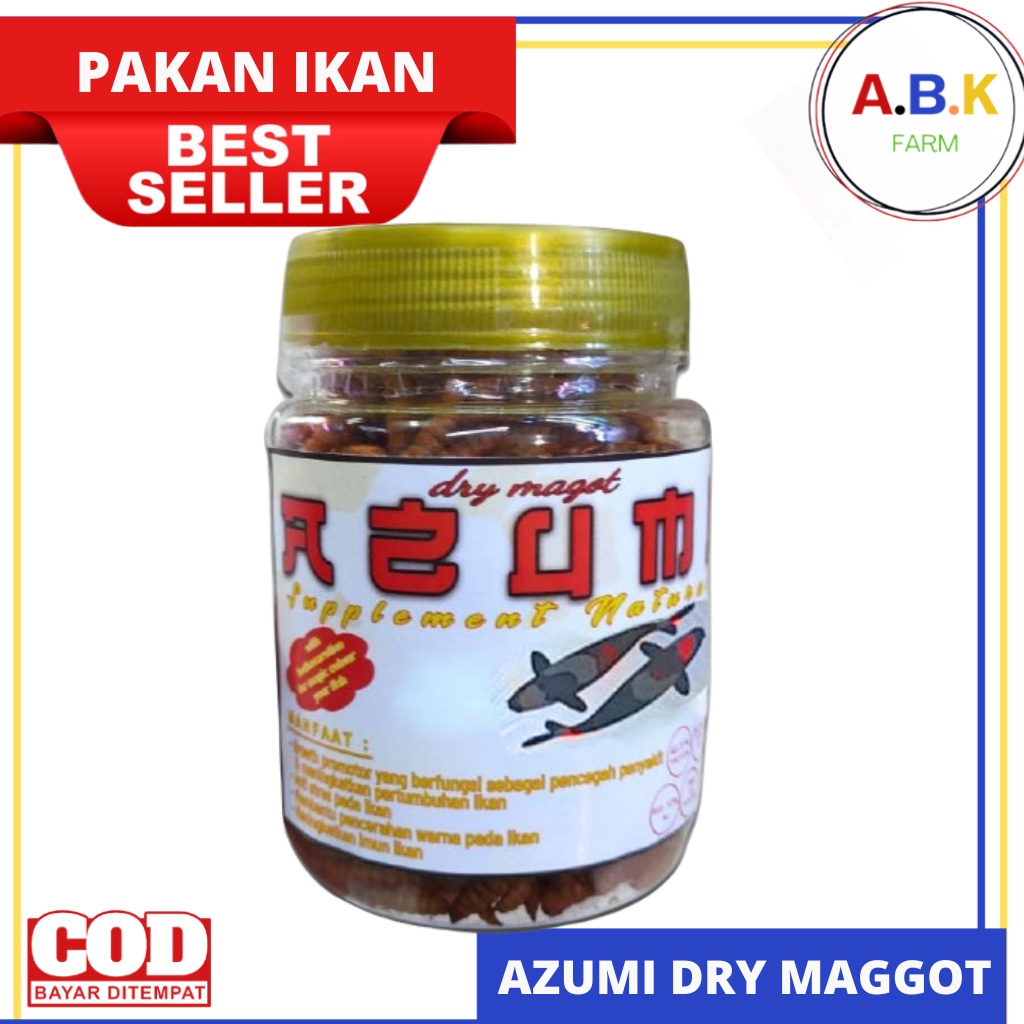 Jual AZUMI DRY MAGGOT MAGOT 40gr Ulat ulet Kering pakan predator ikan ...