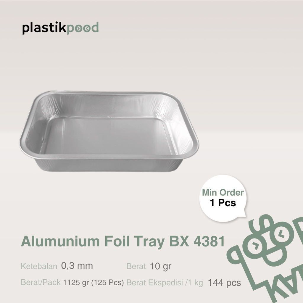 Jual Alumunium Foil Tray BX 4381 Tempat Mentai Rice Lasagna Food Grade ...