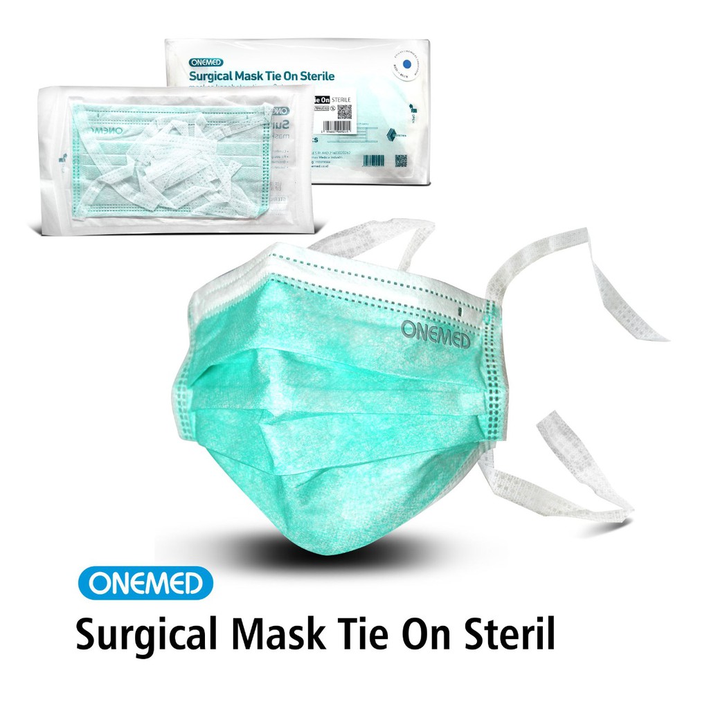 Jual Onemed Masker Bedah Tali Steril Pack Isi 10 Pcs | Shopee Indonesia
