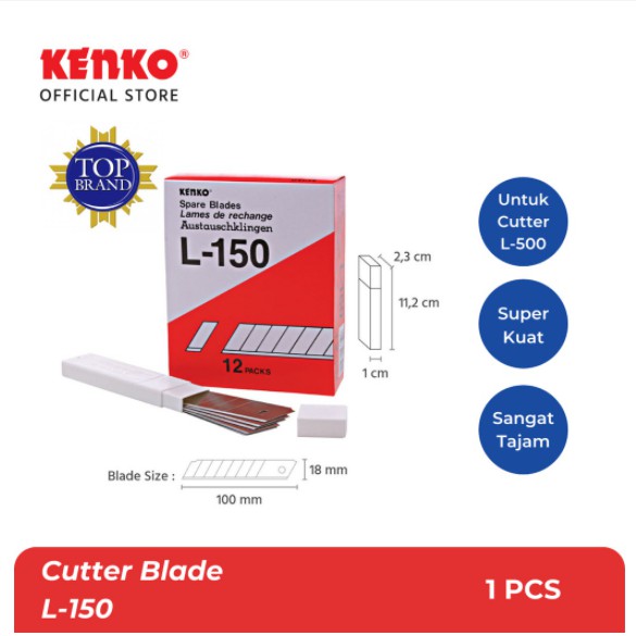 Jual [PCS] ISI CUTTER BLADE KENKO L-150 / L150 BESAR | Shopee Indonesia