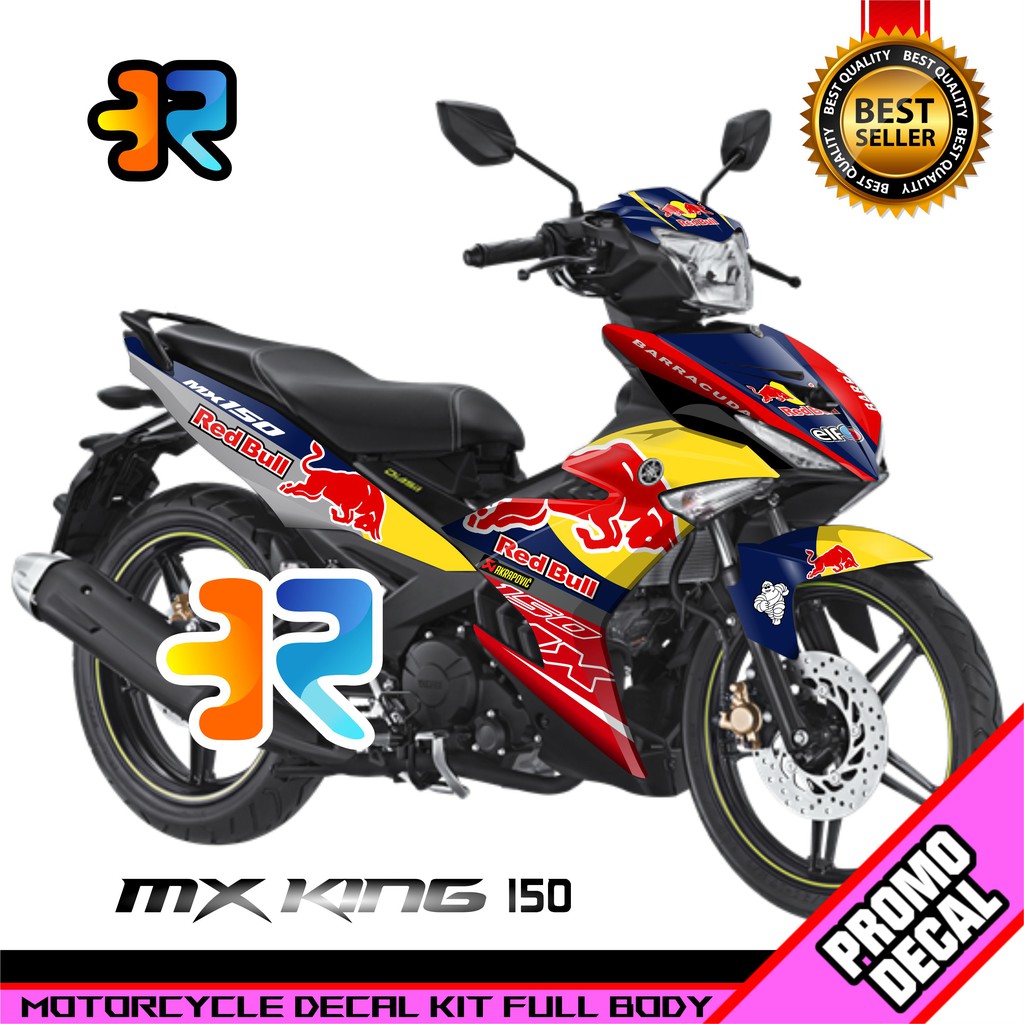 Jual Decal Motor MX King 150 Desain RedBull Motoblast Sticker Decal ...