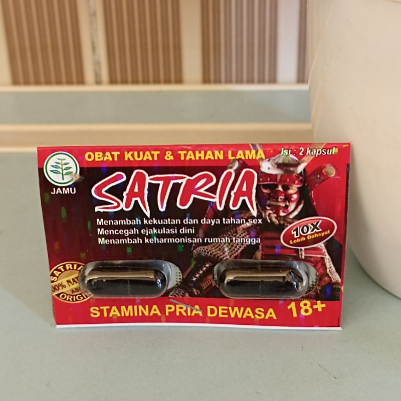 Jual KAPSUL SATRIA OBAT KUAT OBAT KEPERKASAAN PRIA (1 Blister isi 2 Kapsul) | Shopee Indonesia