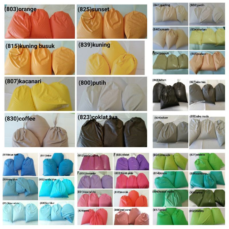 Jual CAT TEMBOK KILOAN SUPER BERKUALITAS 1 KG 38 WARNA CAT DINDING ...