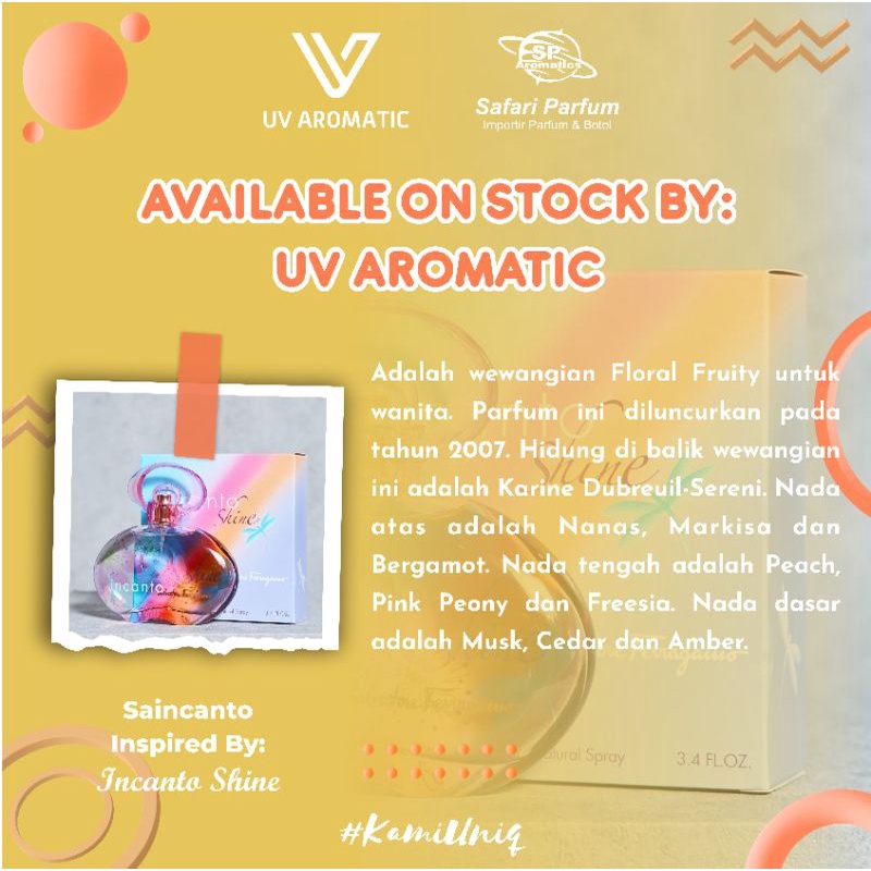 Jual SAINCANTO inspired by FERRAGAMO INCANTO SHINE (50ML UV) | Shopee Indonesia