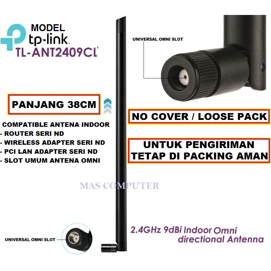 Jual TP-LINK Antenna TL-ANT2409CL 2.4GHz 9dBi Indoor Omni directional ...