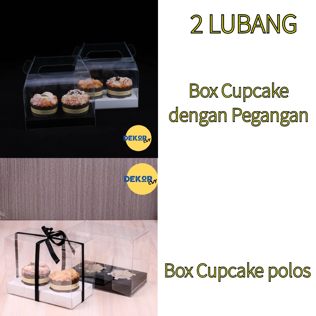 Jual BOX CUPCAKE Box Muffin Box Kue Ulang Tahun Packaging Kue Box Mika ...