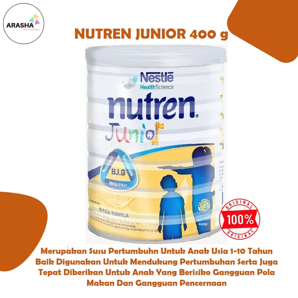 Jual NESTLE NUTREN JUNIOR VANILA 1-10 TAHUN 400 GR - Susu Bubuk ...