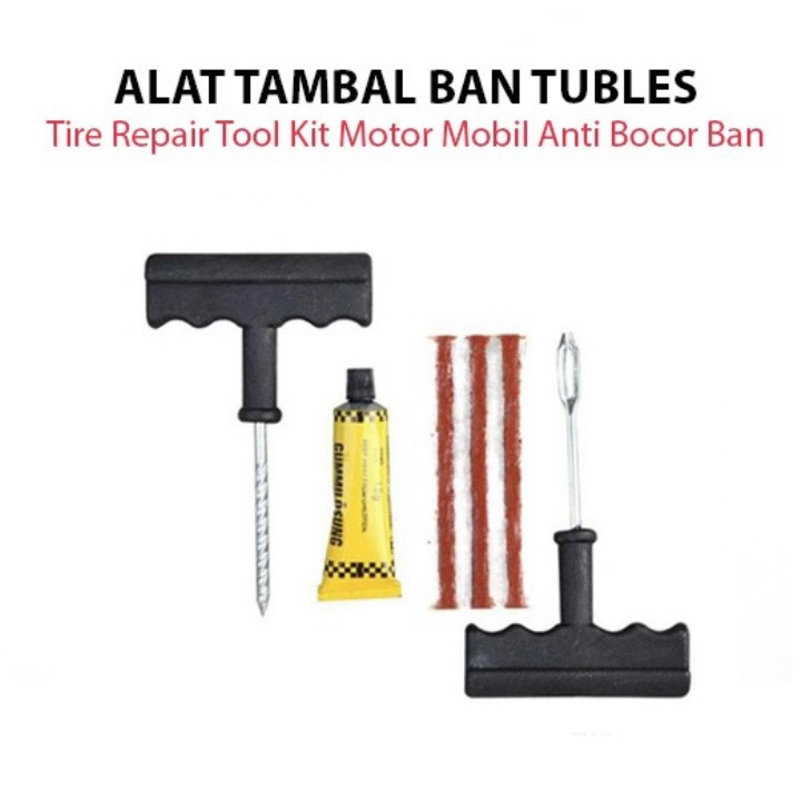 Jual Alat Tambal Ban Set Tubeless Alat Tubles Ban Mobil Motor | Shopee ...