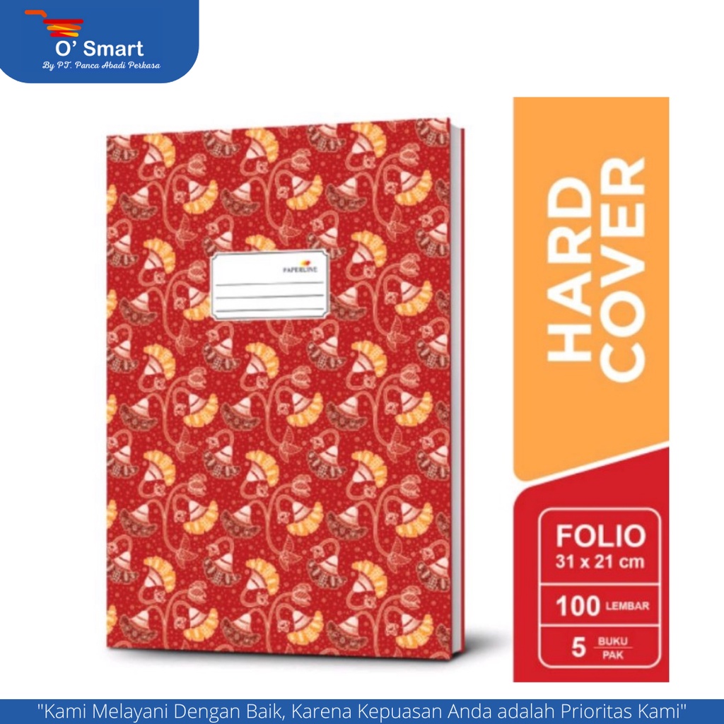 Jual PAPERLINE Buku Hard Cover Folio Bergaris Isi 100 & 200 lembar ...