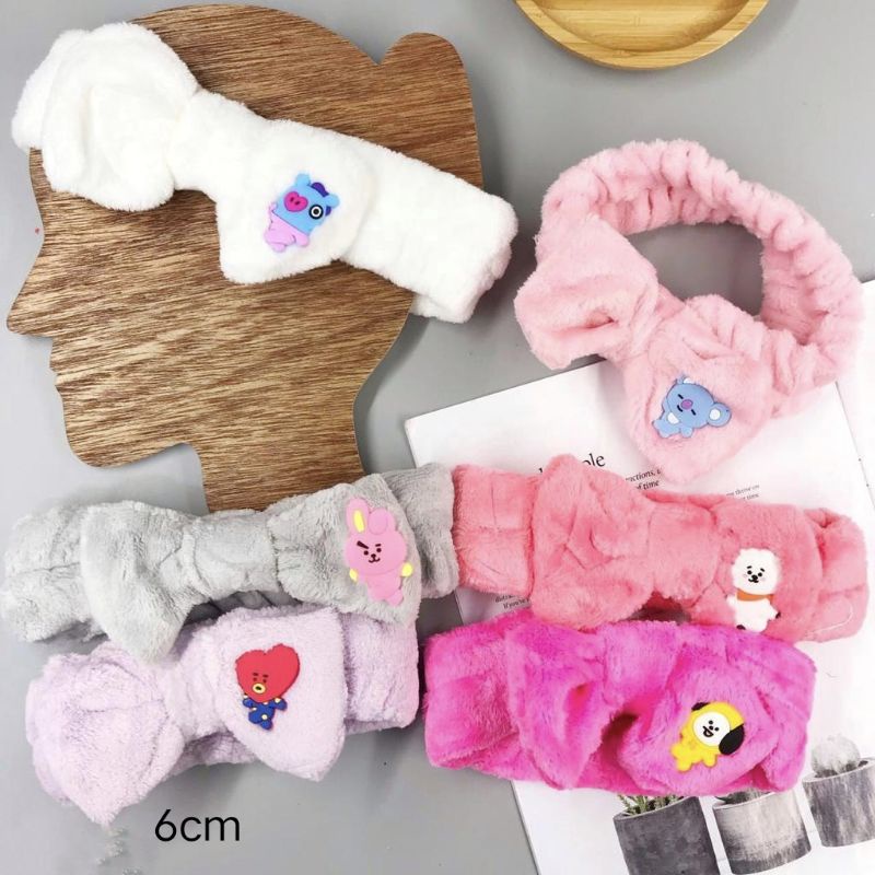 Jual Koleksi Bts - Bandana Masker Facial Cuci Muka Bt21 Bts Bulu Koya ...