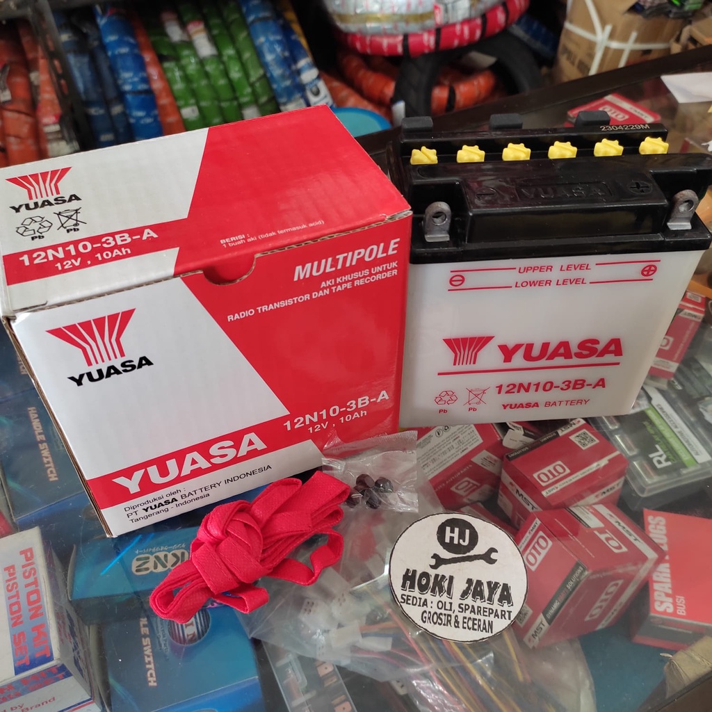 Jual AKI BASAH MOTOR VIAR TOSSA GENSET YUASA 12N10-3B-A 10Ah MULTIPOLE | Shopee Indonesia
