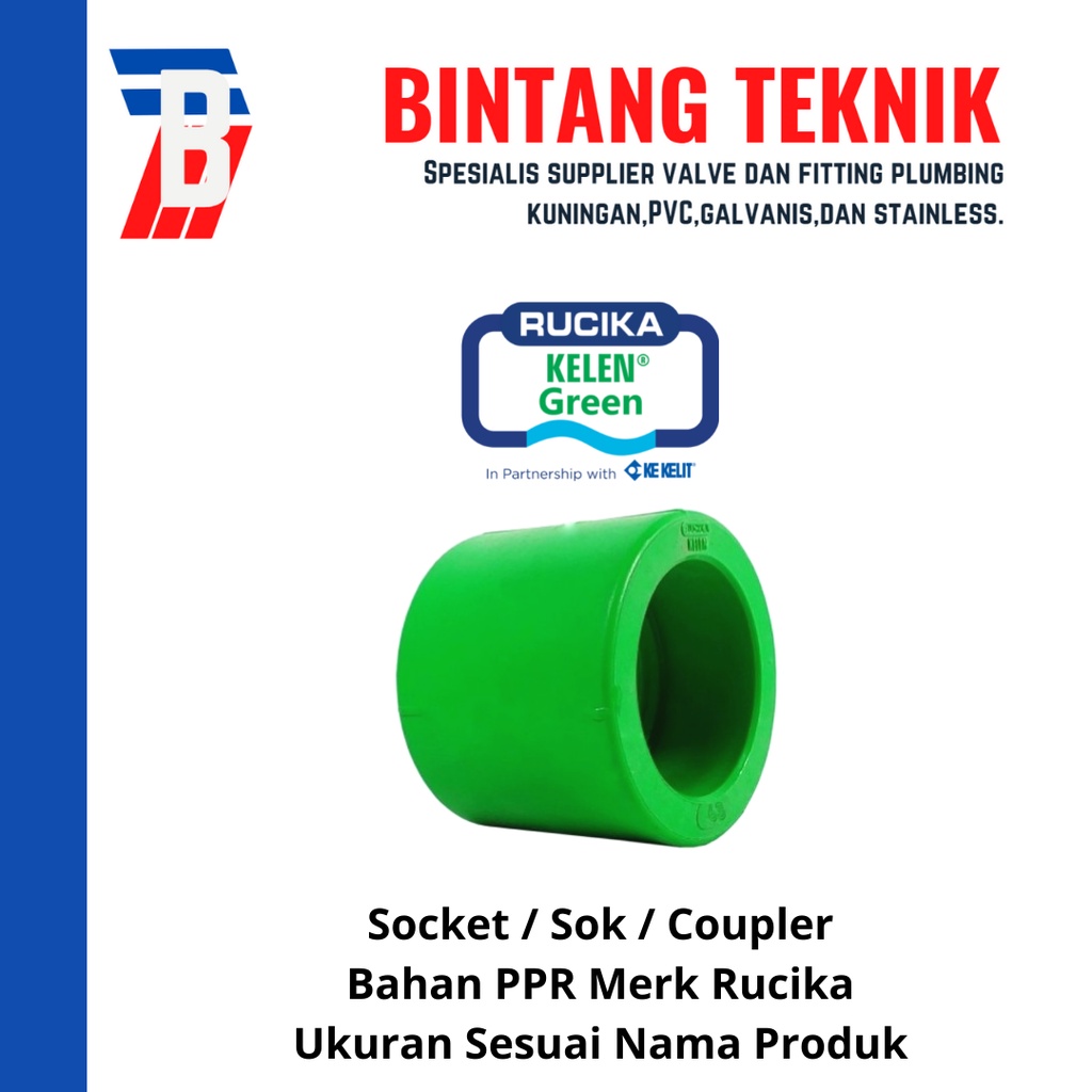 Jual Socket / Sok PPR Rucika 1 1/4" (40 mm) | Shopee Indonesia