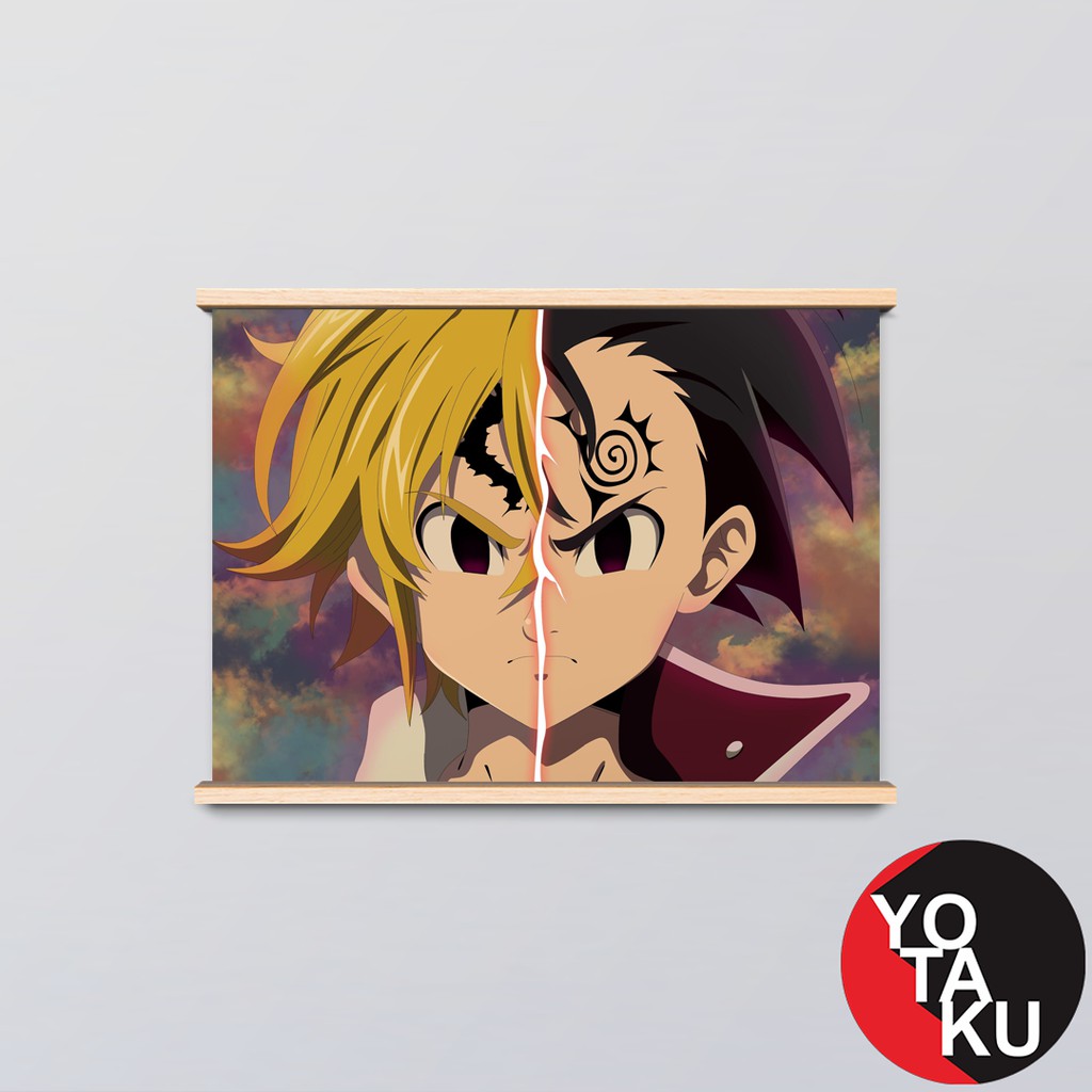 Jual Poster Anime 7 Deadly Sin Nanatsu no Taizai Meliodas vs Zeldris A3 ...