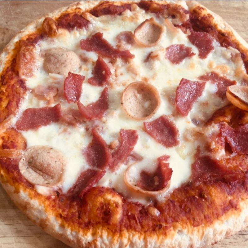 Jual Italian Pizza Meat Mania Diameter 25 Cm | Shopee Indonesia