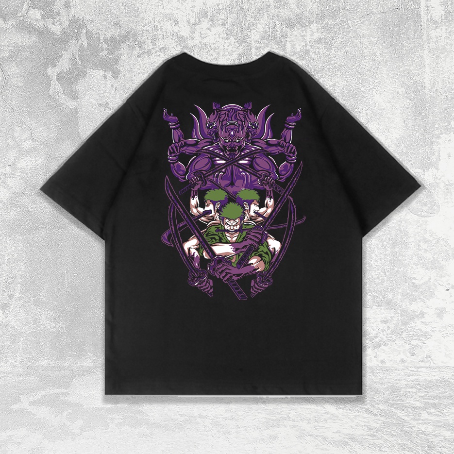 Jual KAOS ANIME ONE PIECE RORONOA ZORO ASHURA - KUROZEN | Shopee Indonesia