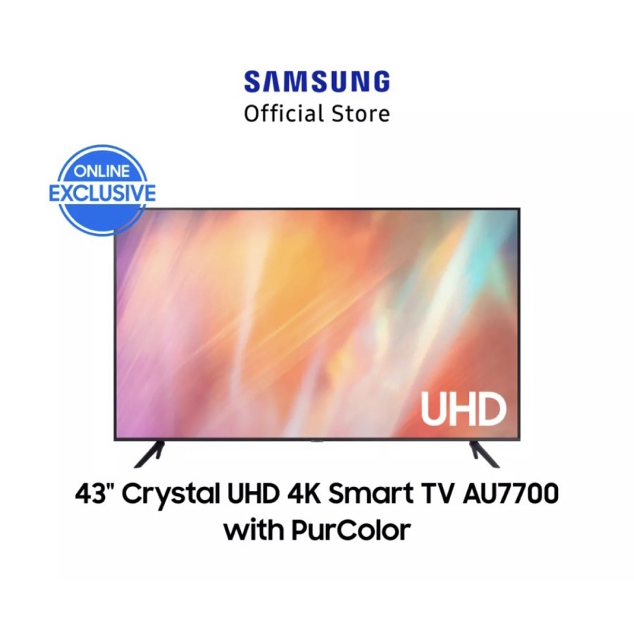 Jual Samsung Smart TV UA43AU7700 43 Inch Crystal 4K UHD UA 43AU7700 ...