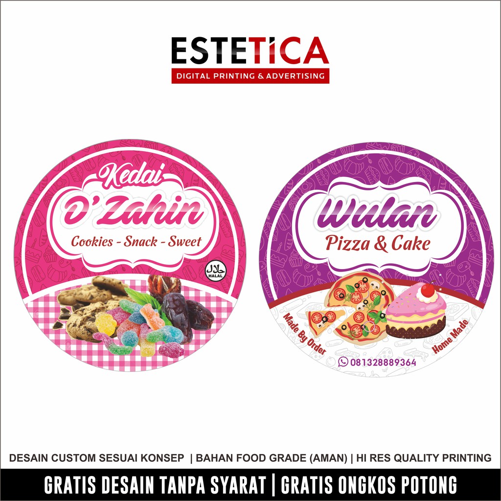 Jual Cetak Sticker Label toples, Label Toko, Label produk, cetak ...