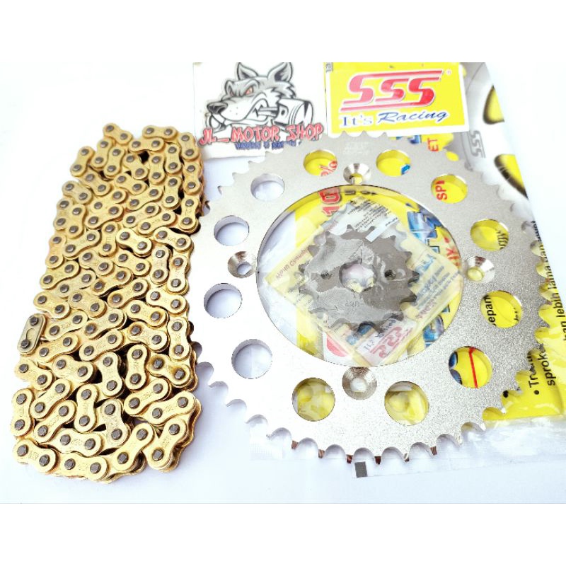 Jual Gear Set Gearset Girset SSS 428 Kawasaki KLX 150 DTracker WR155 WR 155 CRF150 CRF 150 L ...