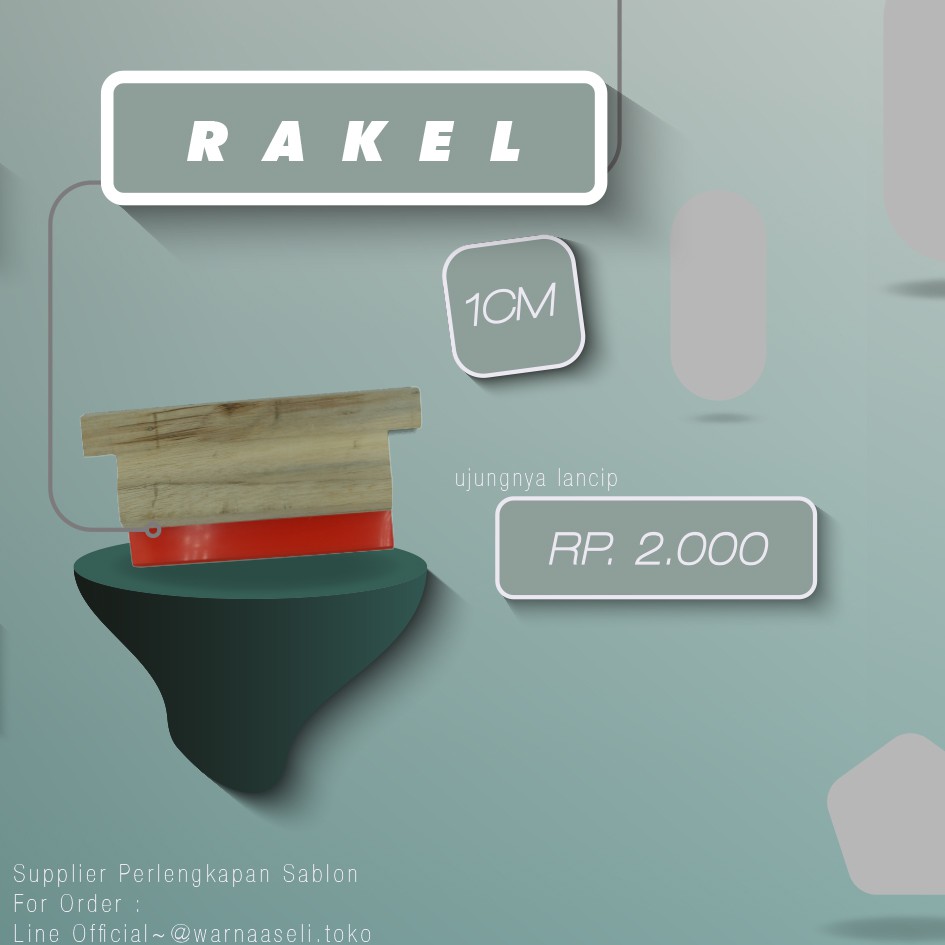 Jual Rakel Karet Merah - Lancip Untuk Sablon Kain (Premium) | Shopee ...