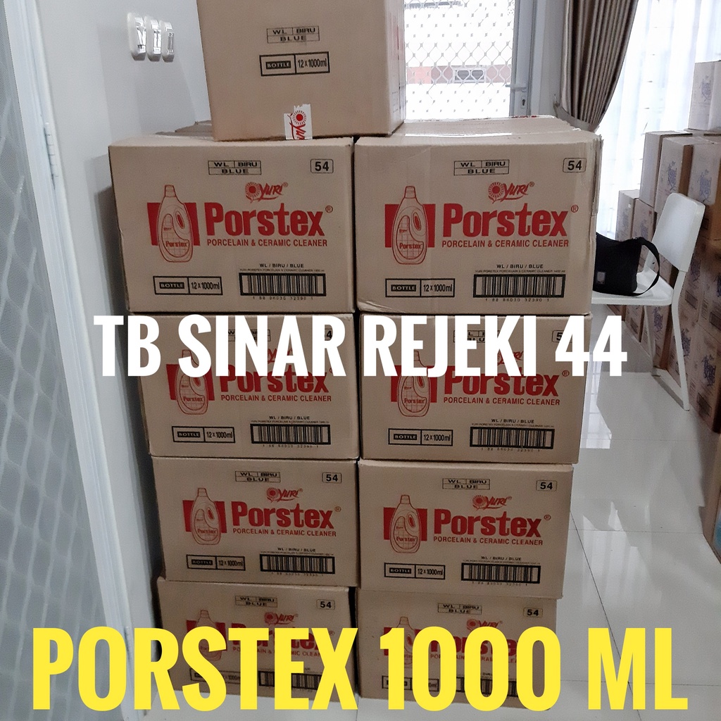 Jual YURI PORSTEX 1000 ML / 1 LITER Porstek Biru Pembersih Kerak Lantai ...