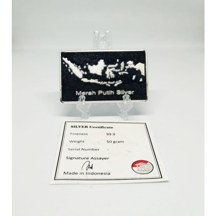 Jual perak murni Merah Putih Silver Bar perak batangan murni kadar 99.9 ...