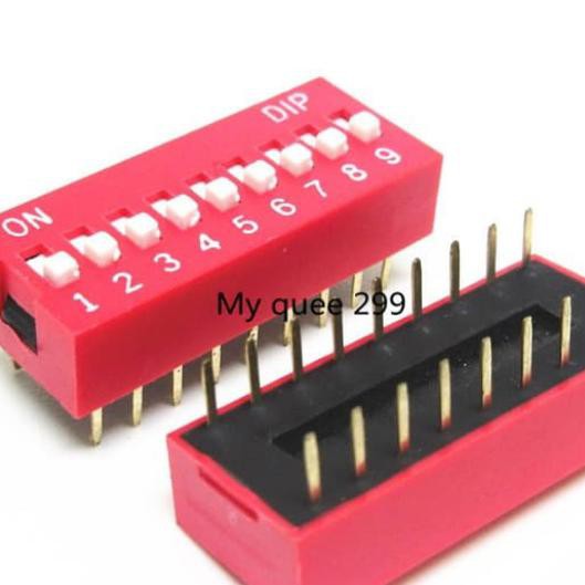 Jual Dip Switch Slide 9Pin 2.54Mm 9 Pin Pitch Breadboard Projectboard ...