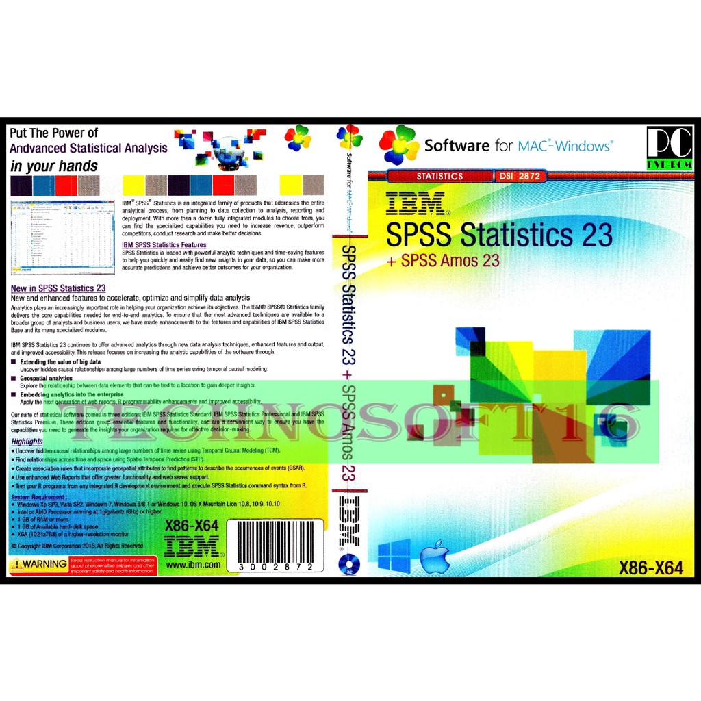 Jual SPSS STATISTICS 23 + SPSS AMOS 23 ( X86-X64 ) Full Version ...