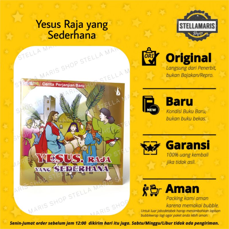 Jual Yesus Raja Yang Sederhana - Buku Cerita Mewarnai Perjanjian Baru ...