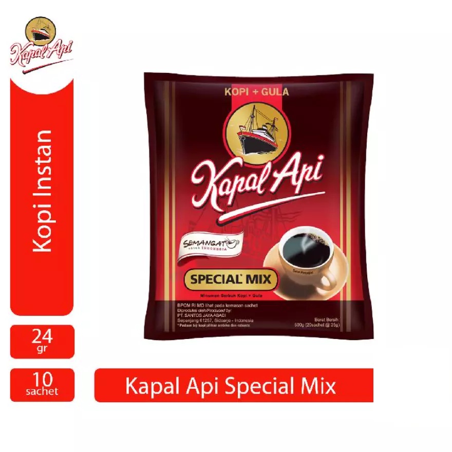 Jual kapal api special mix ( kopi + gula) 25g x 10pcs | Shopee Indonesia