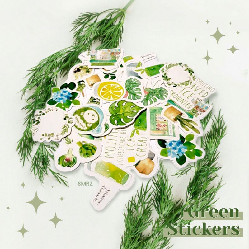 Jual Green Stikers - Stiker Aesthetic Kebun Hijau / Tanaman / Tumbuhan ...