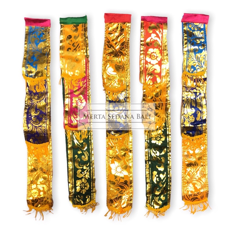 Jual Awiran Prada Kain Satin Rumbai Aksesoris Pakaian Tari Khas Bali ...