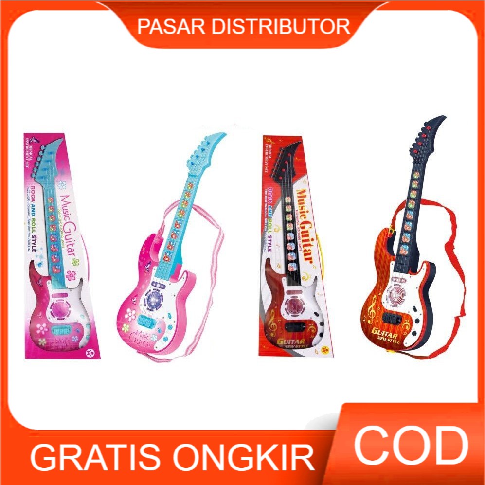 Jual Mainan Edukasi Anak Alat Mainan Musik Gitar Elektrik Mainan Music ...