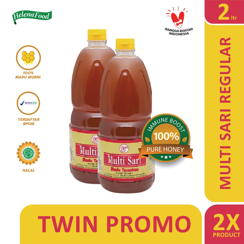 Jual MADU TERNAK MURNI ASLI PROMO Multisari Reguler 2000 ml Madu Murni ...