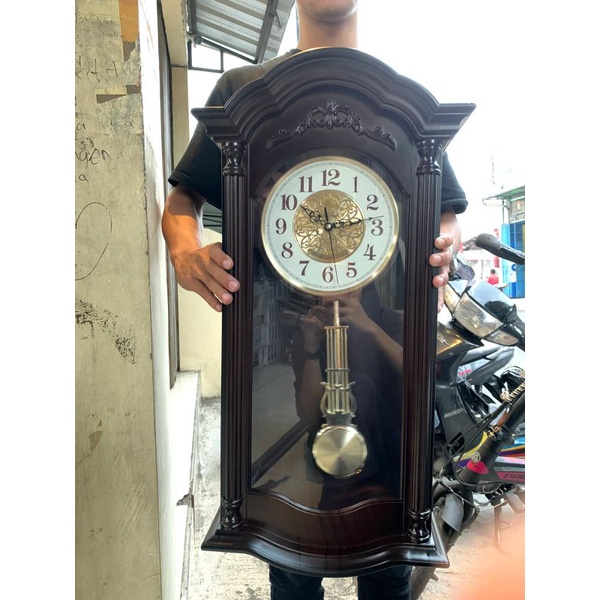 Jual JAM DINDING CLASSIC MELODY BELL MOTIF KAYU BESAR | Shopee Indonesia