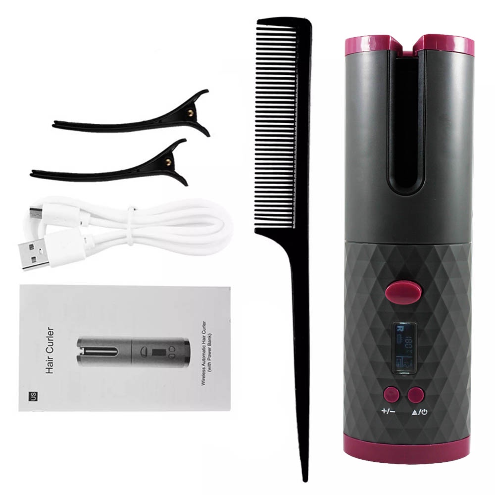 Jual Catok portable keriting tanpa kabel Cordless Automatic Hair Curler ...