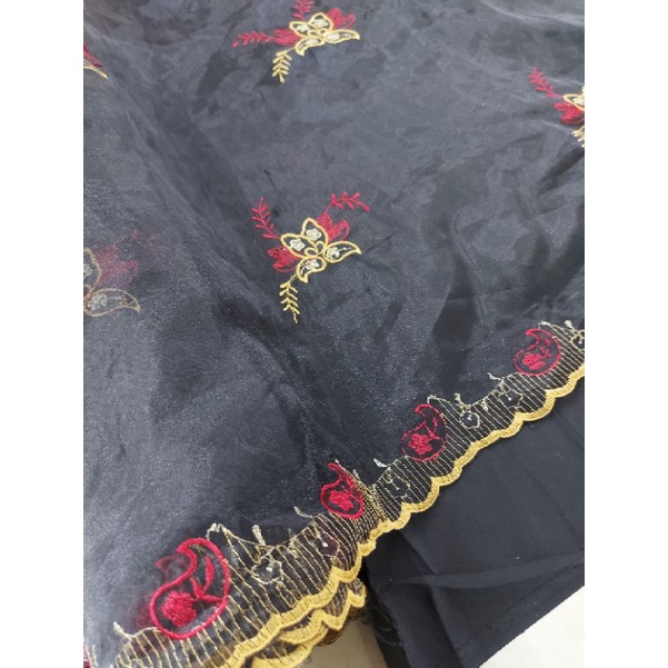 Jual Kain organza motif/bahan organza/bahan untuk kebaya,untuk gaun dan ...