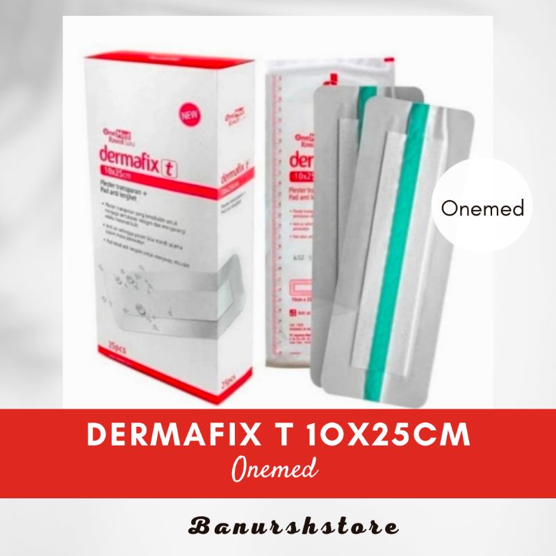 Jual Dermafix T 10x25cm onemed plester luka soft dengan pad sterill ...