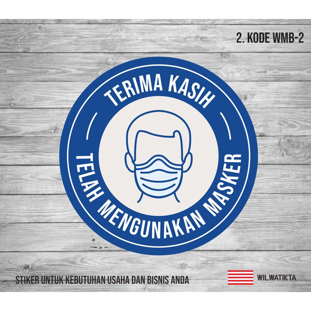 Jual Stiker Sign Wajib Masker ( Min 2 Pcs) | Shopee Indonesia