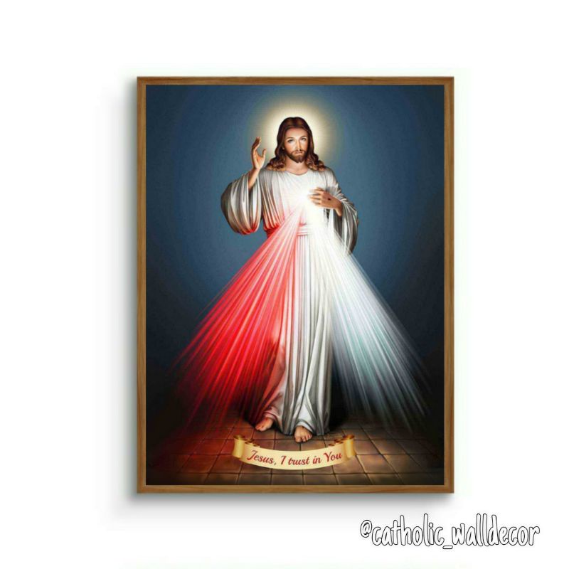 Jual Hiasan dinding Kristen Katolik gambar Tuhan Yesus Kerahiman Ilahi ...