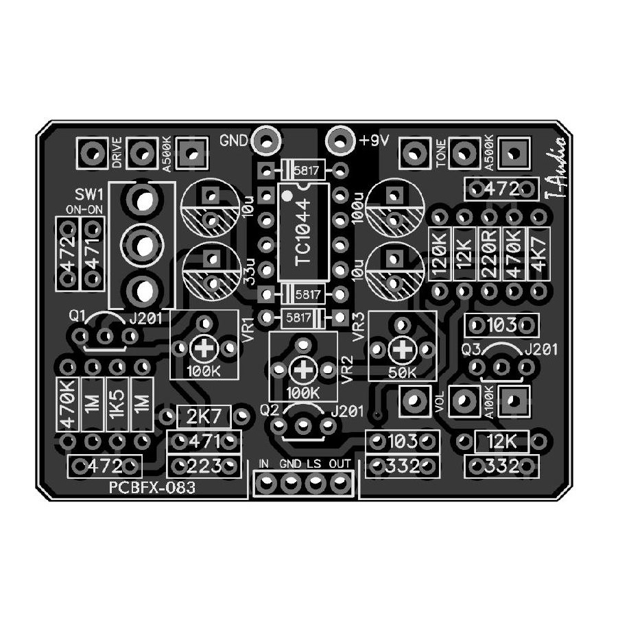 Jual T-Audio PCBFX-083 Based On JHS SuperBold Distortion Guitar Effect ...