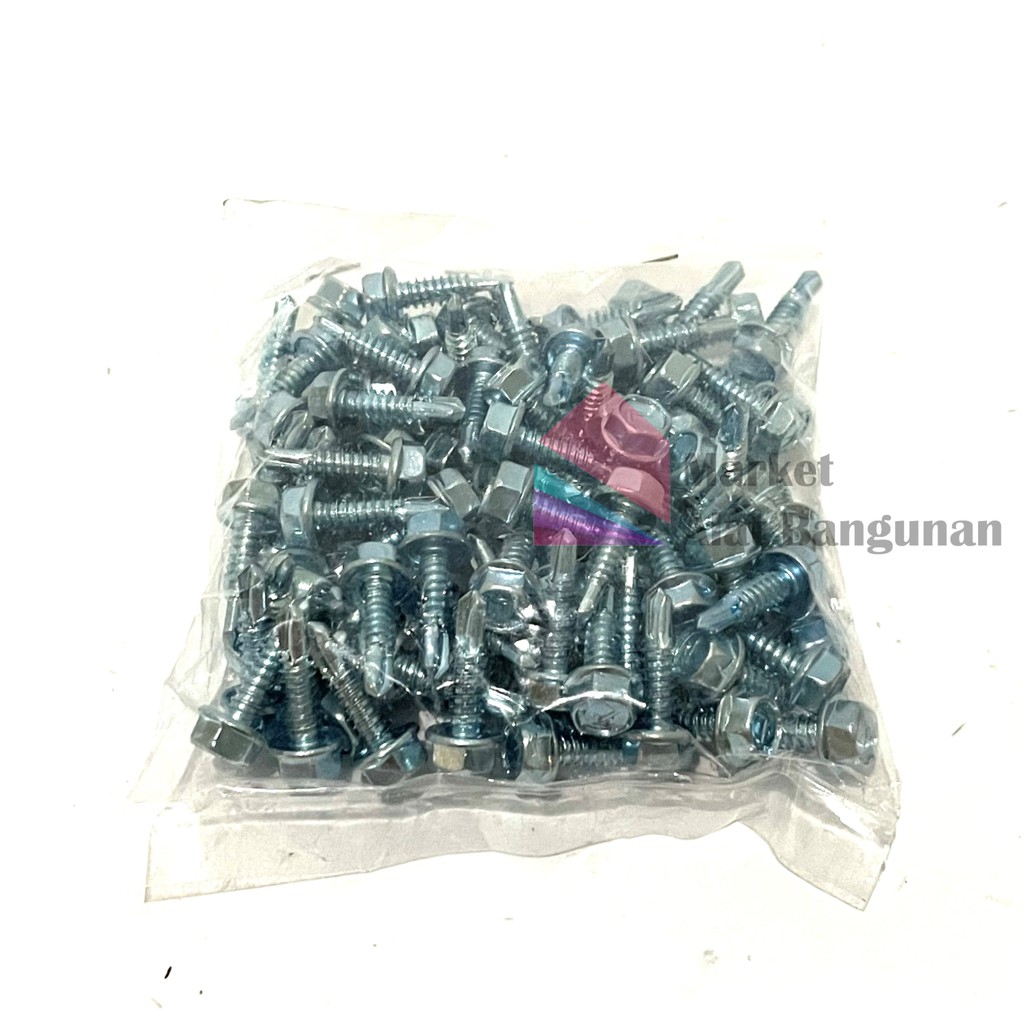 Jual Baut Baja Ringan 10 x 19 Isi 100 Moon Lion / Skrup Roofing Ruping | Shopee Indonesia