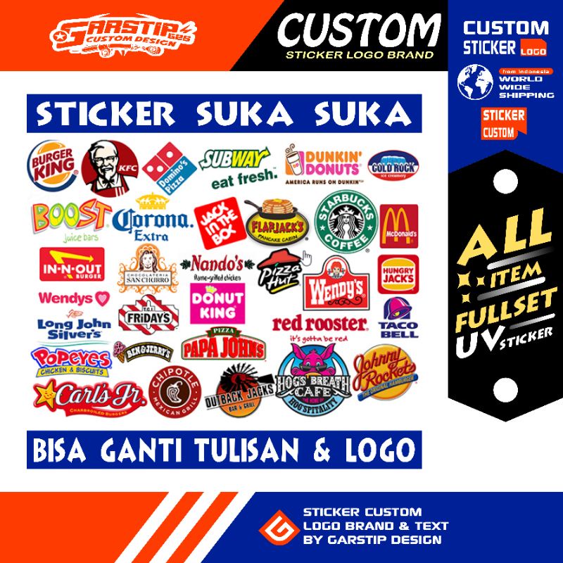 Jual STICKER CUSTOM NAMA LOGO BRAND SUKA SUKA | Shopee Indonesia