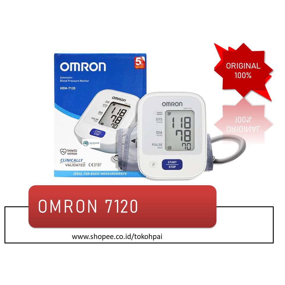Jual TENSI DIGITAL OMRON HEM-7120 /OMRON 7120 / TENSIMETER OMRON 7120 | Shopee Indonesia