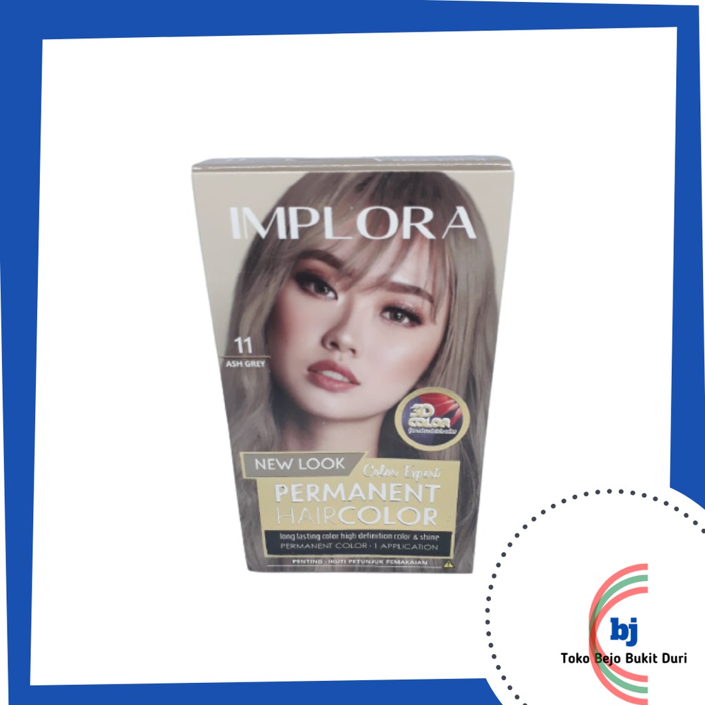 Jual Implora Color Expert Permanent Hair Color 11 Ash Grey | Shopee ...