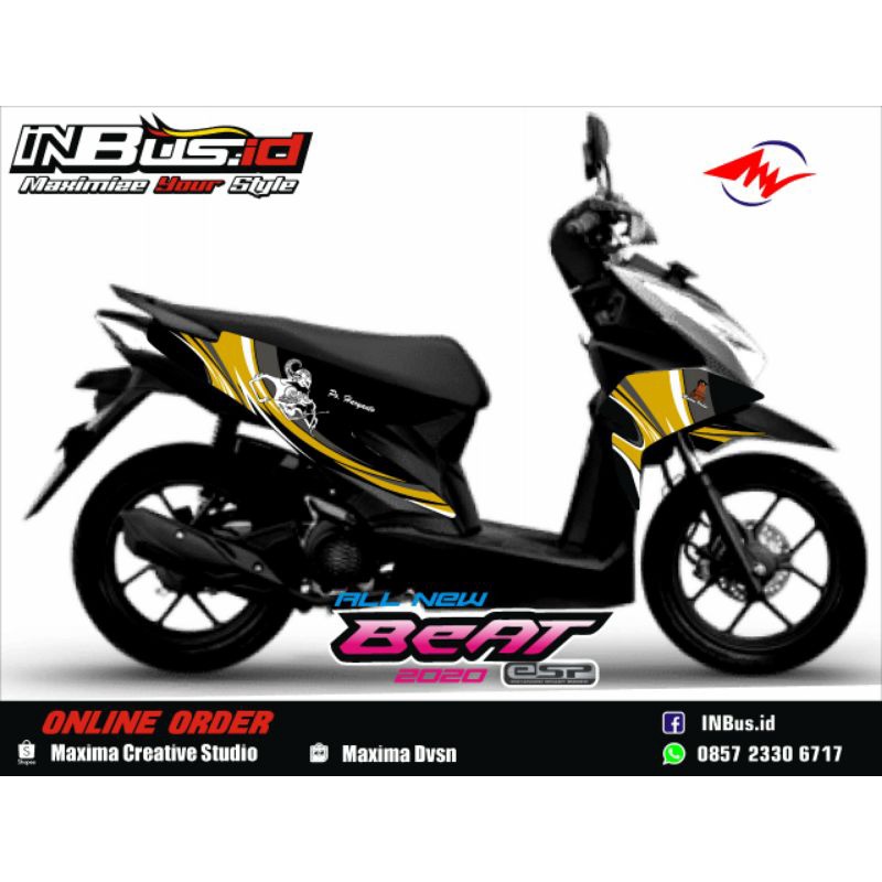 Jual (BISA CUSTOM LIVERY) DECAL STIKER LIVERY BUS BEAT 2020 || Haryanto ...