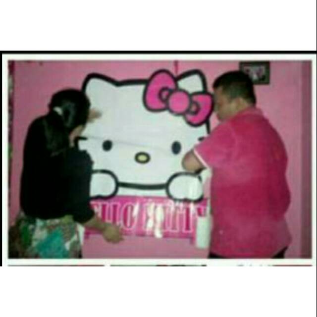 Jual Stiker/Wall Stiker Hellokitty Dinding Uk.100x100 | Shopee Indonesia